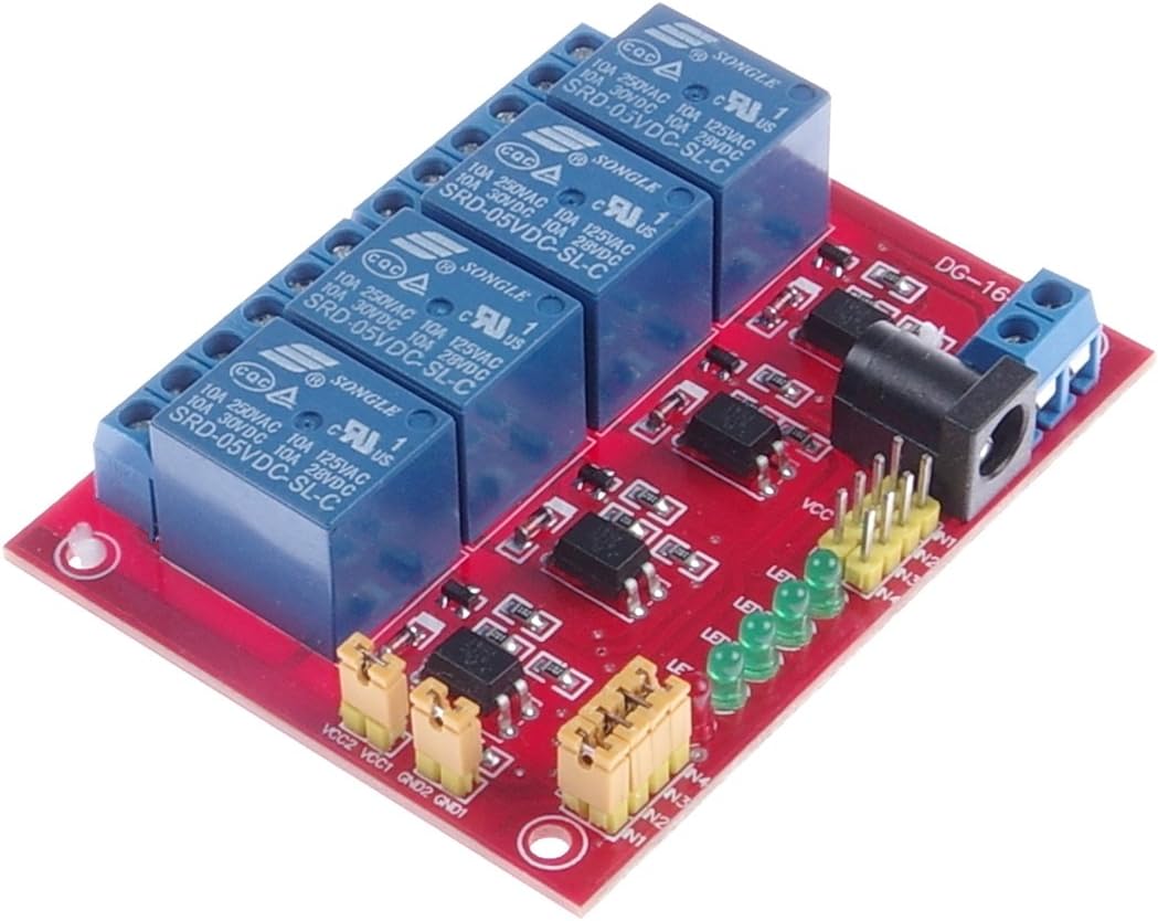 Amazon.com: KNACRO DC 5V 4-Channel Relay Module Optocoupler Isolation ...