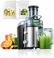3-speed Juice Extractor FOHERE 600W Juicer Machine With 3" Wide Chute ...