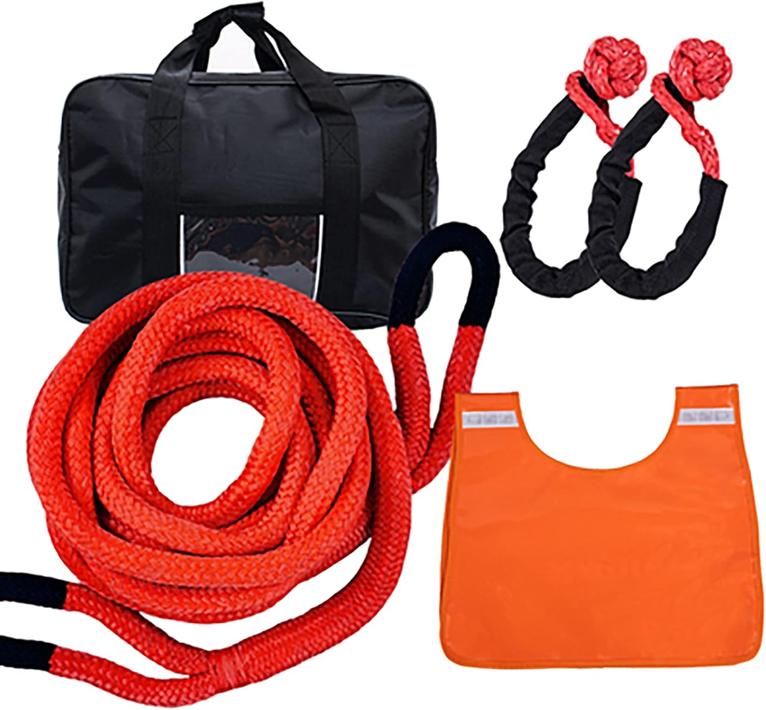 Amazon.com: Car Nylon Tow Rope, Off-Road Rescue Traction Rope Winch ...