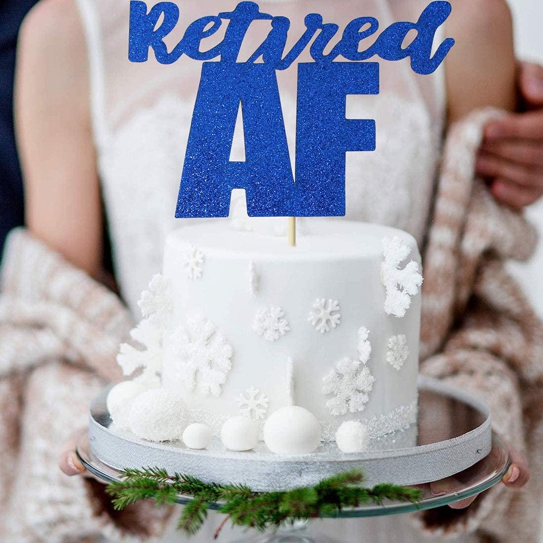 Buy Festiko Glitter Blue Retired AF Cake Topper Good Luck,We'll Miss ...