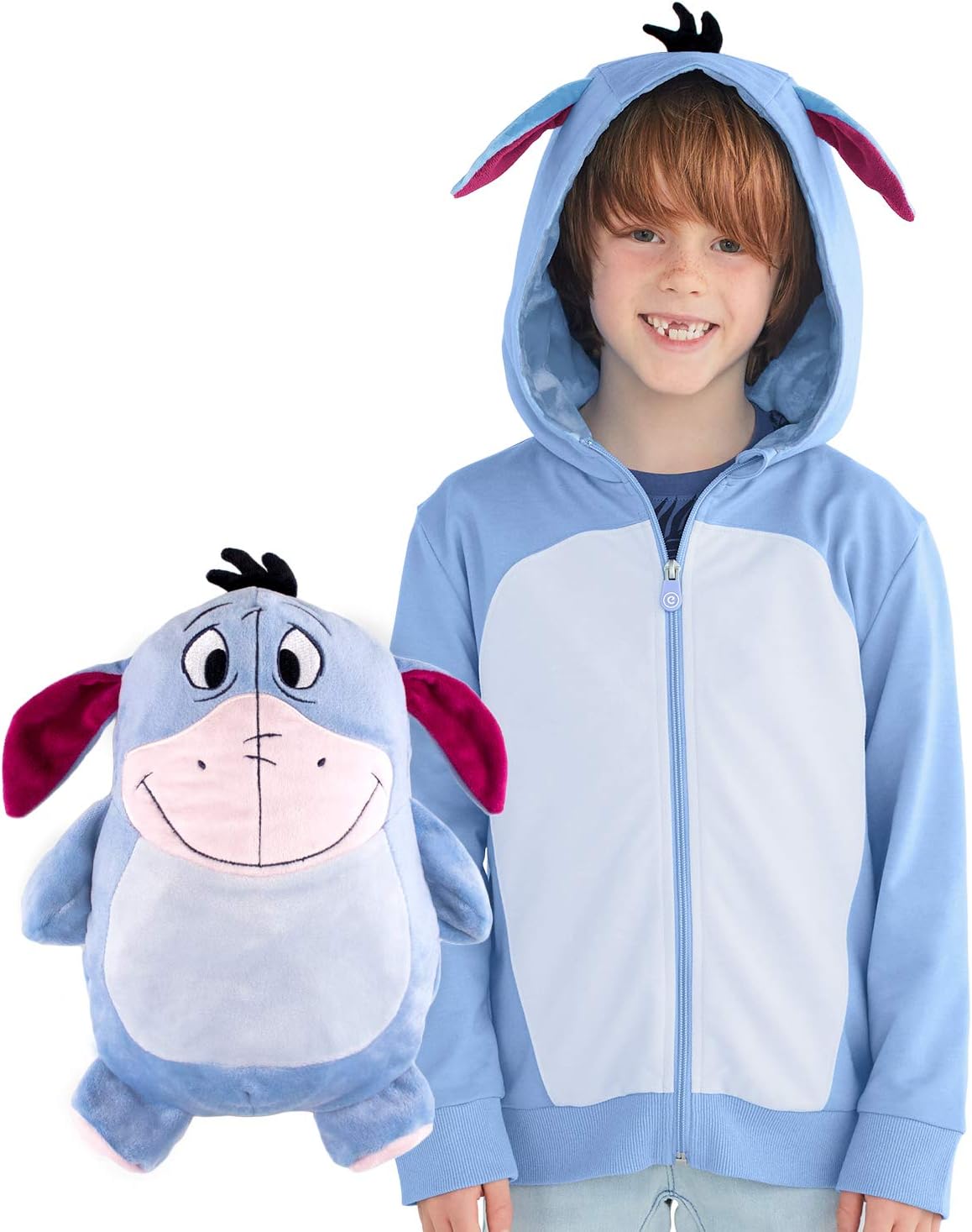 Amazon.com: Cubcoats Eeyore 2-in-1 Transforming Classic Zip-Up Hoodie ...