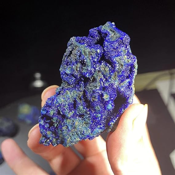 Amazon.com: AtkitS Beautiful Natural Azurite Malachite Geode Crystal ...