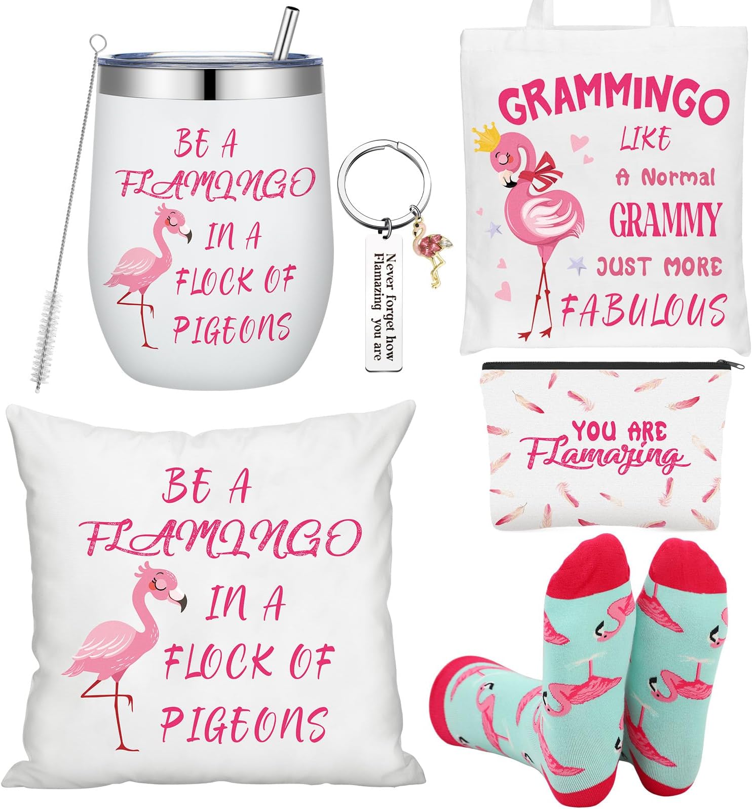 Amazon.com: Panitay 6 Pcs Flamingo Gifts Set Include Stainless Steel ...