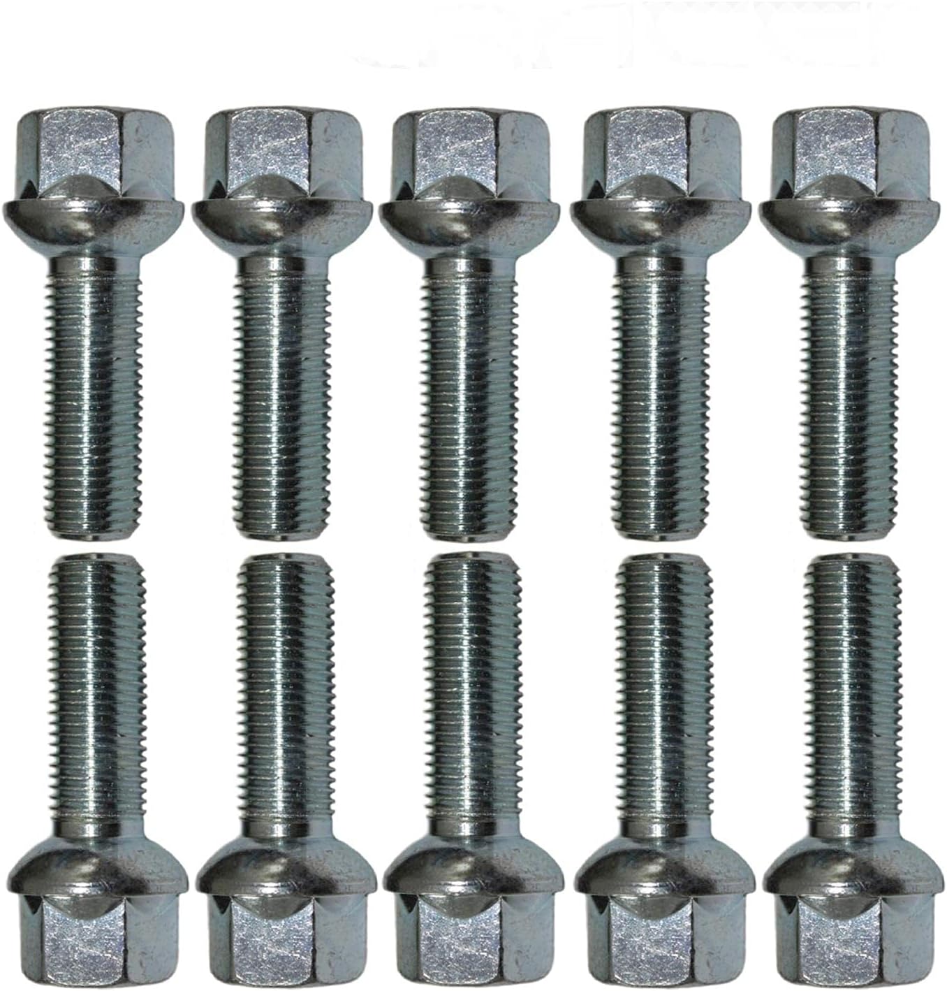 10 Radschrauben Radbolzen Kugelbund M14x1,5 43mm 10-KU141543 : Amazon ...