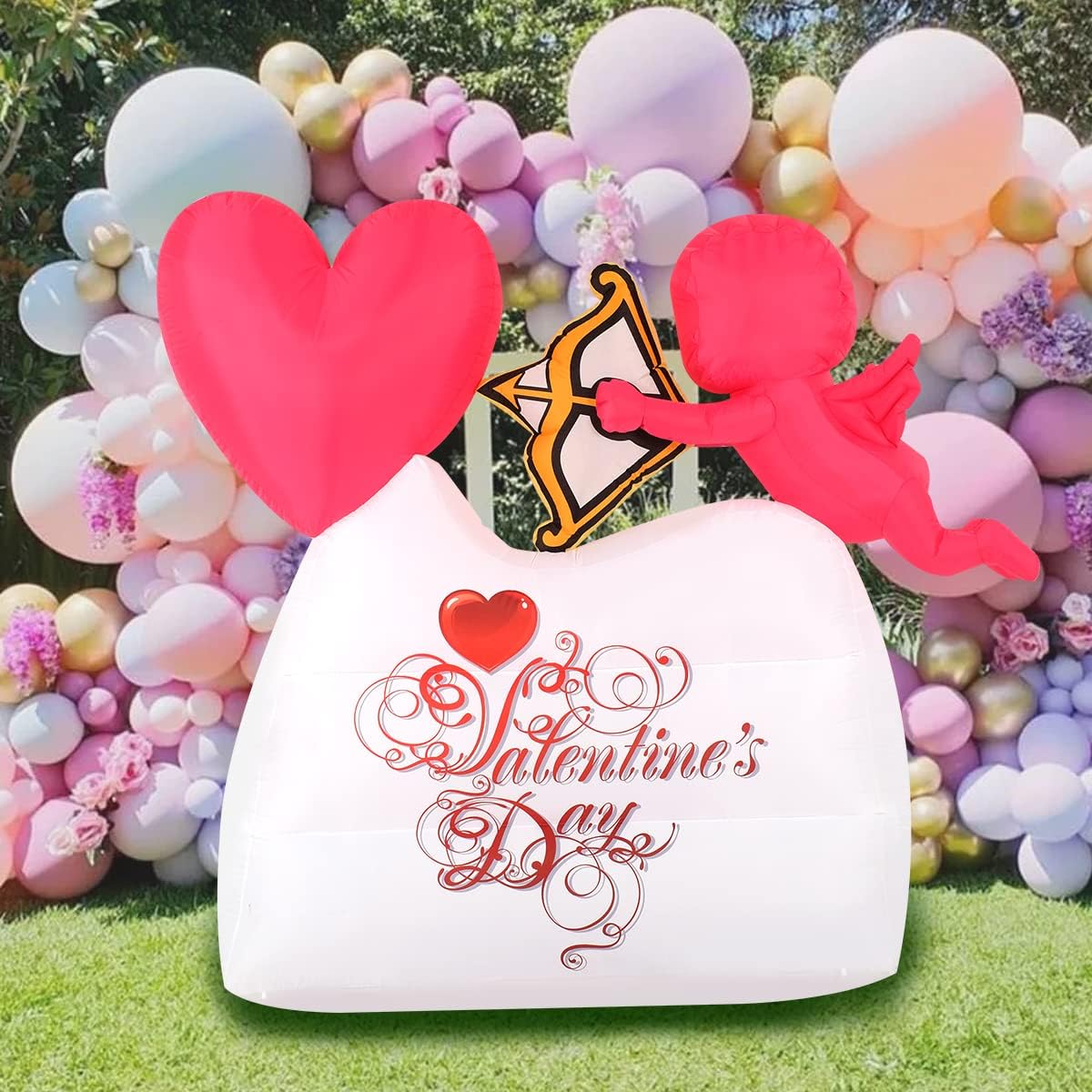 Amazon.com: Lunmon 12 Pcs Valentine's Day Inflatable Heart Blow up ...