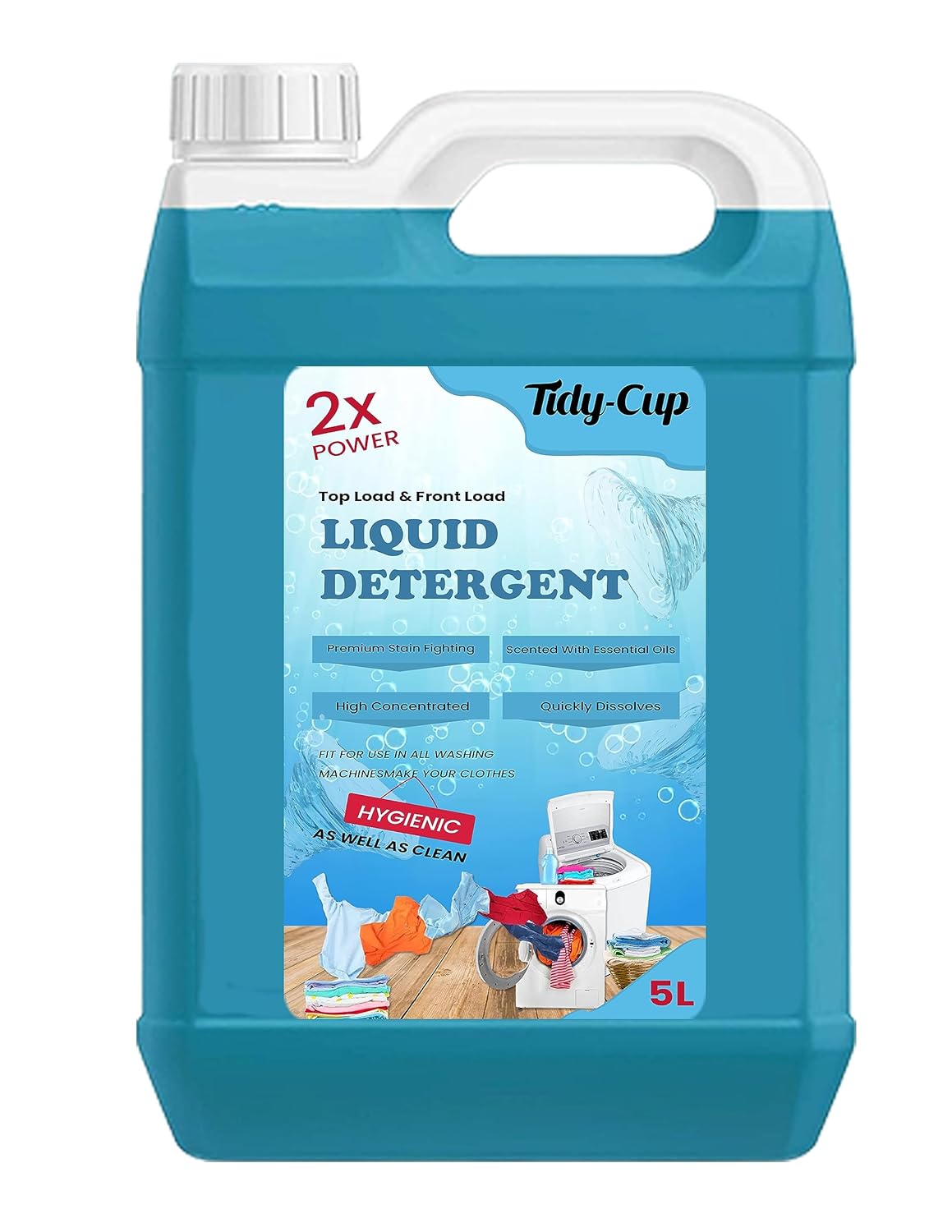 Tidy-Cup Liquid Detergent 5 Liter | Laundry Liquid For Fabric Care ...