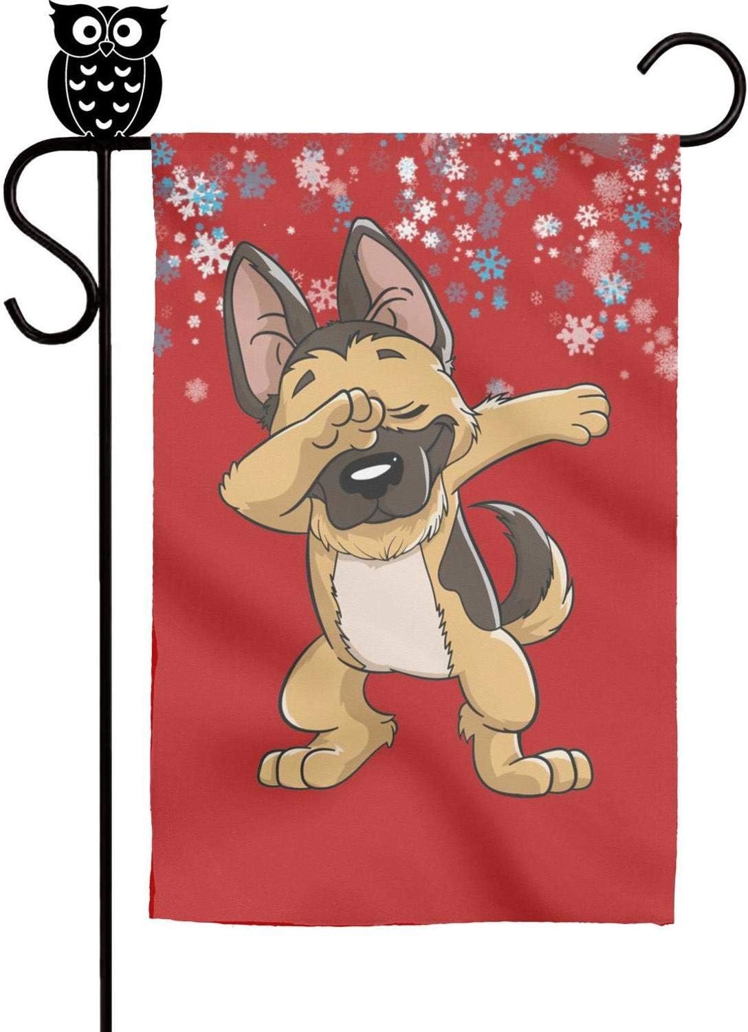 Amazon.com : BoDu Cute German Shepherd Dabbing Puppy Christmas Garden ...