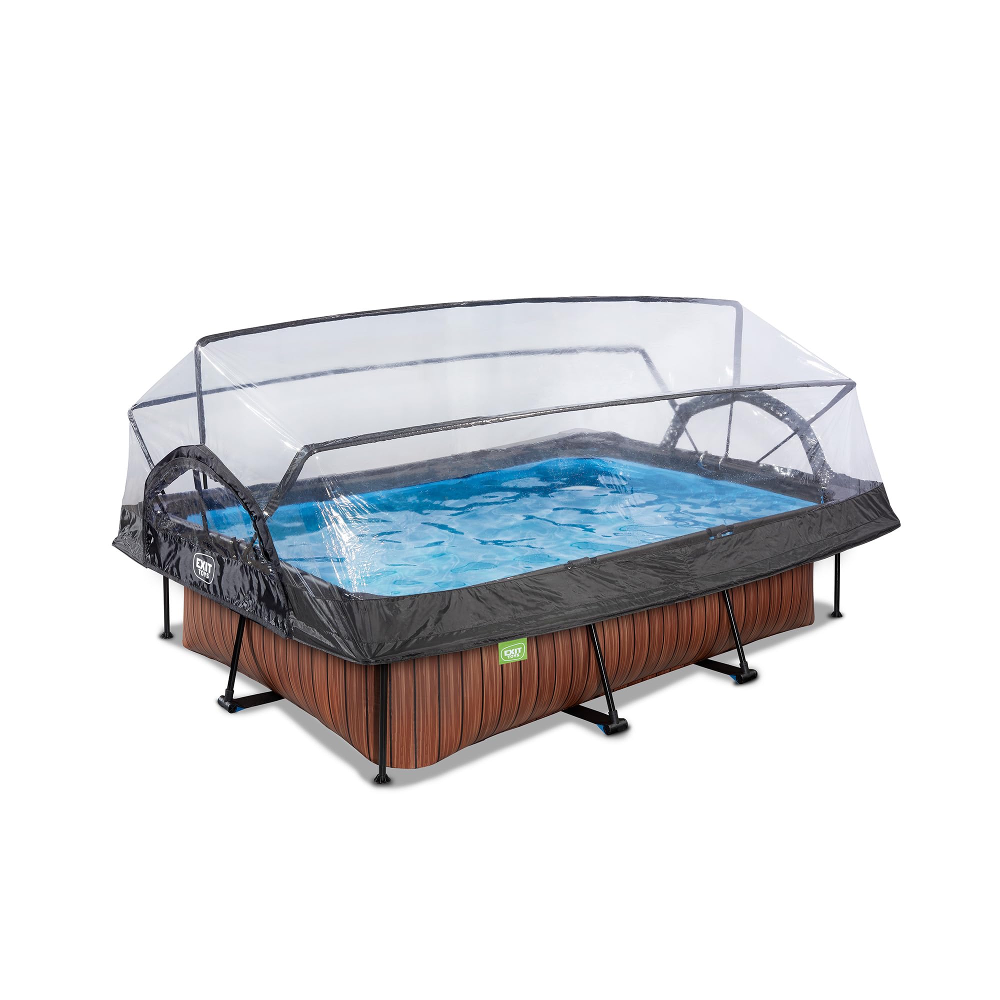 Swimming Pool EXIT Wood Pool ø360x122cm With Sand Filter Pump - Brown ...