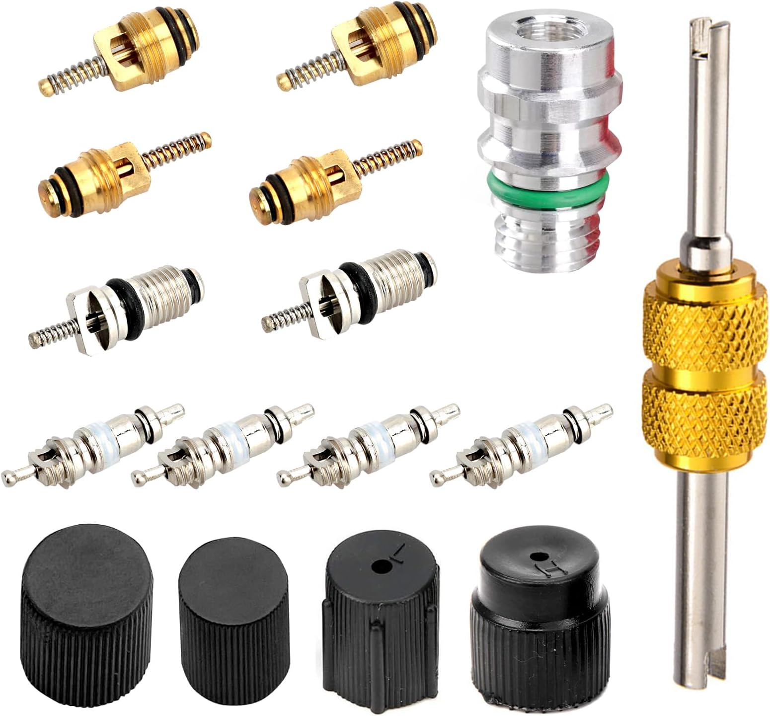 Amazon.com: DYEKNEE 16 PCS Car Air Conditioning Valve Core Accessory ...