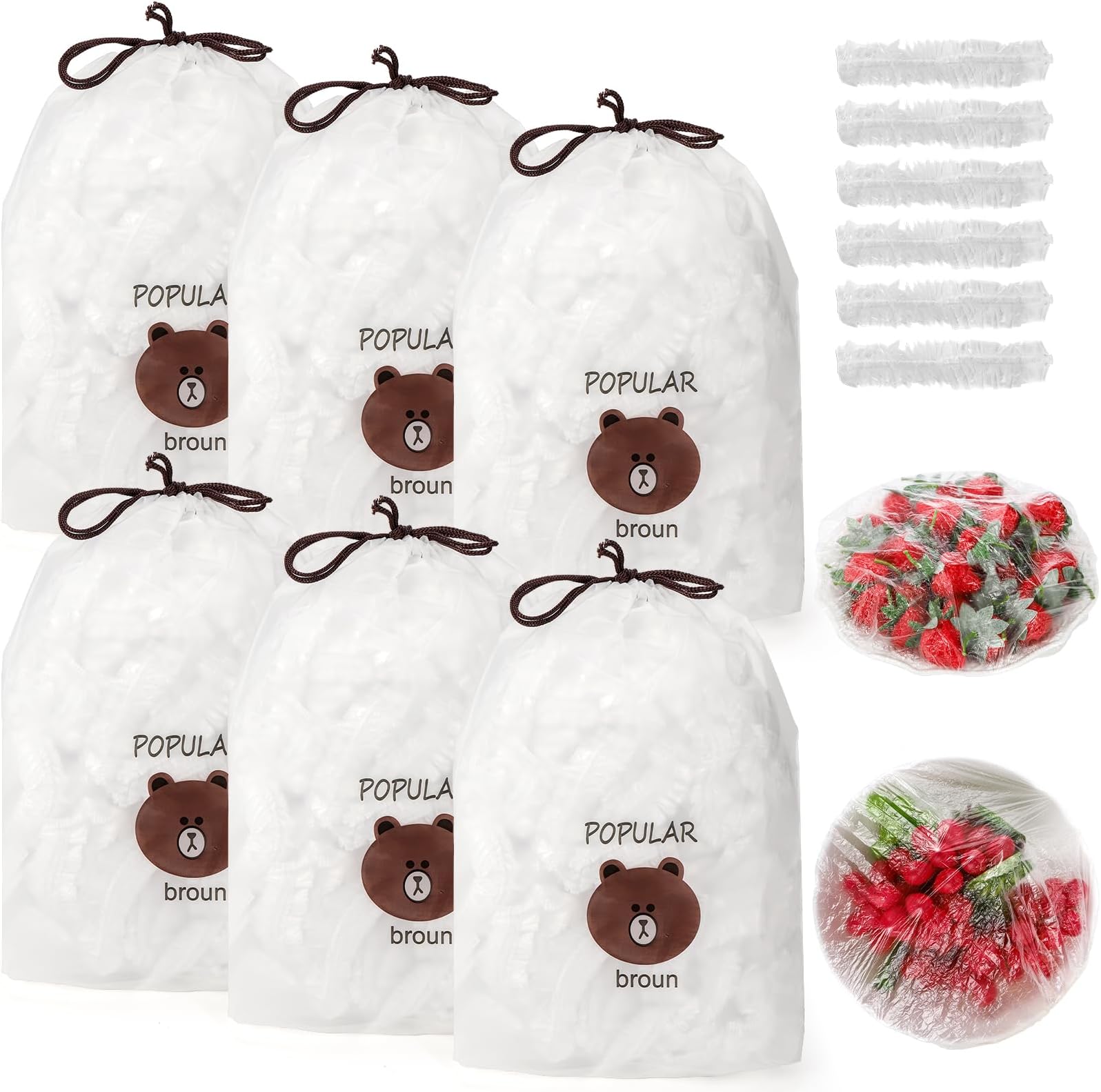 Amazon.com: SOUJOY 600Pcs Fresh Keeping Bags, Elastic Plastic Food ...
