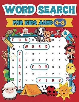 Word Search For Kids Puzzle Book: Fun challenges for kids aged 4-8 | 50 ...