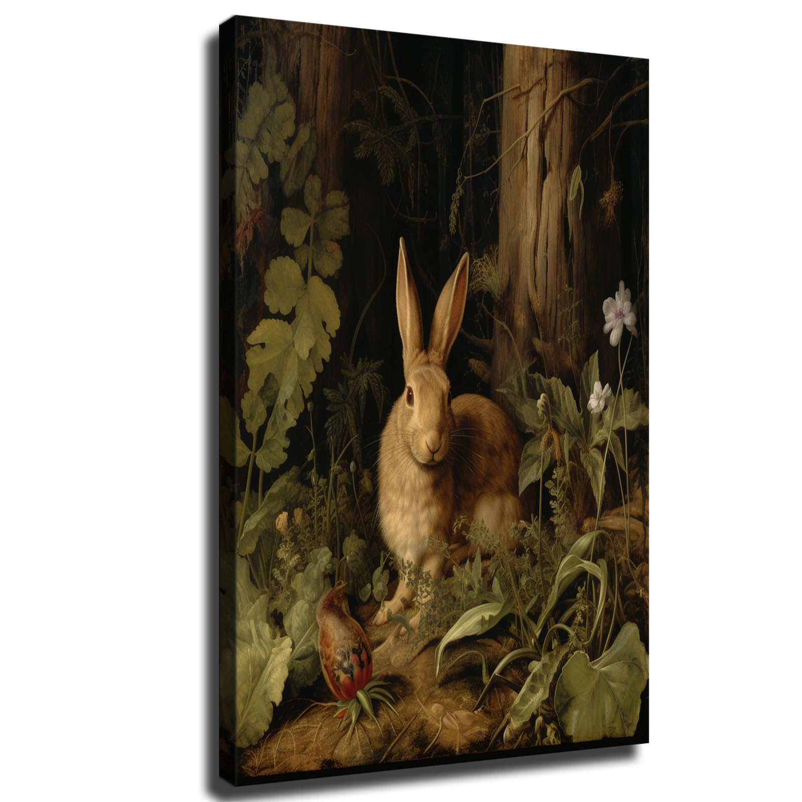 Amazon.com: ZofTig Cute Rabbit In The Wild Poster Canvas Wall Art ...