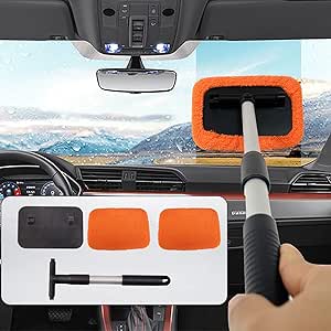 Amazon.com: Smeyta Car Windshield Cleaning Tool, Microfiber Car Window ...