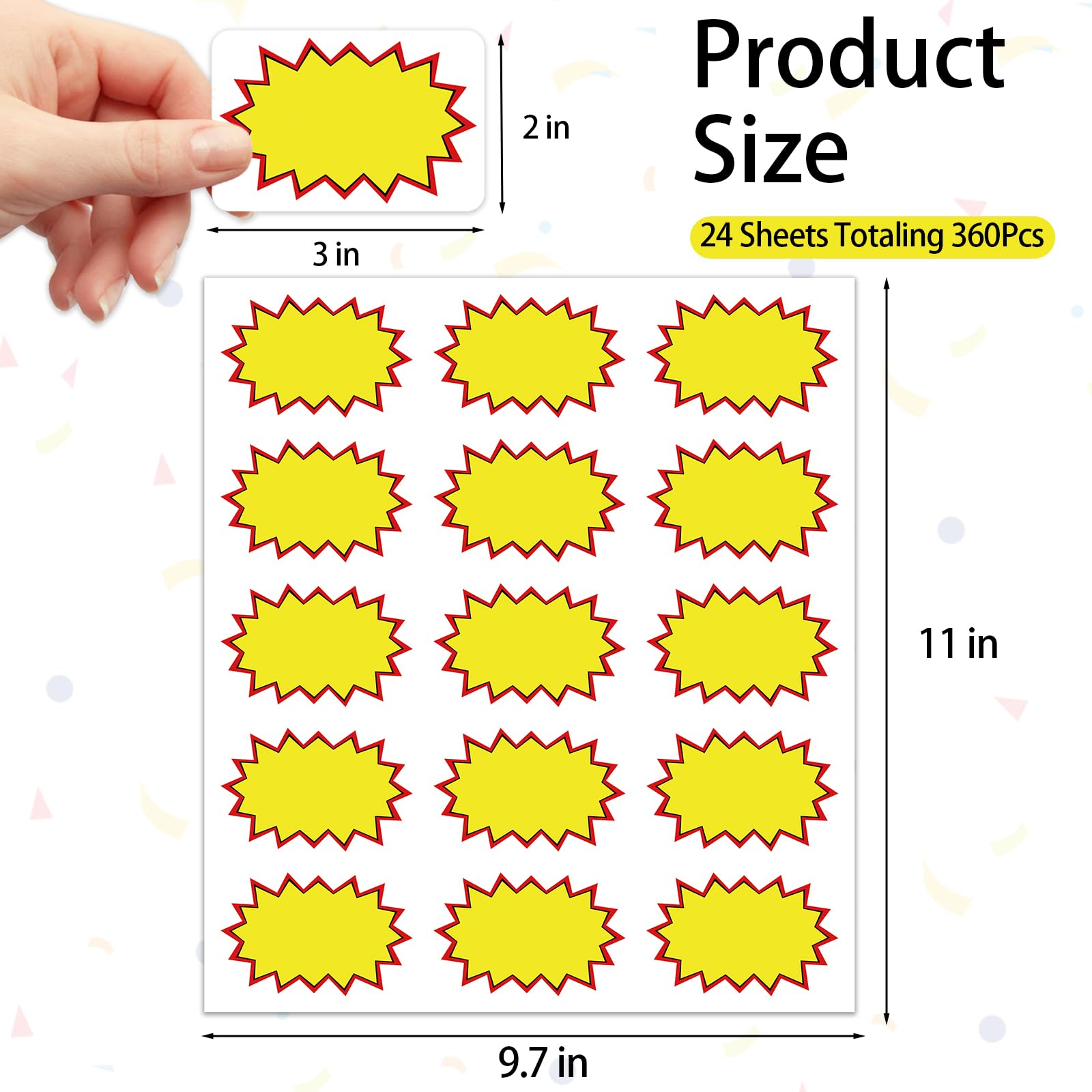Snapklik.com : 360 Pcs Multi-Use Yard Sale Stickers