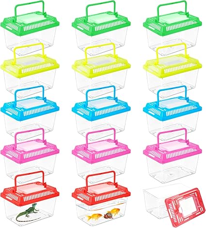 Amazon.com: WCHOSOZH 15 Pcs Small Plastic Reptile Carrier, Tarantula ...
