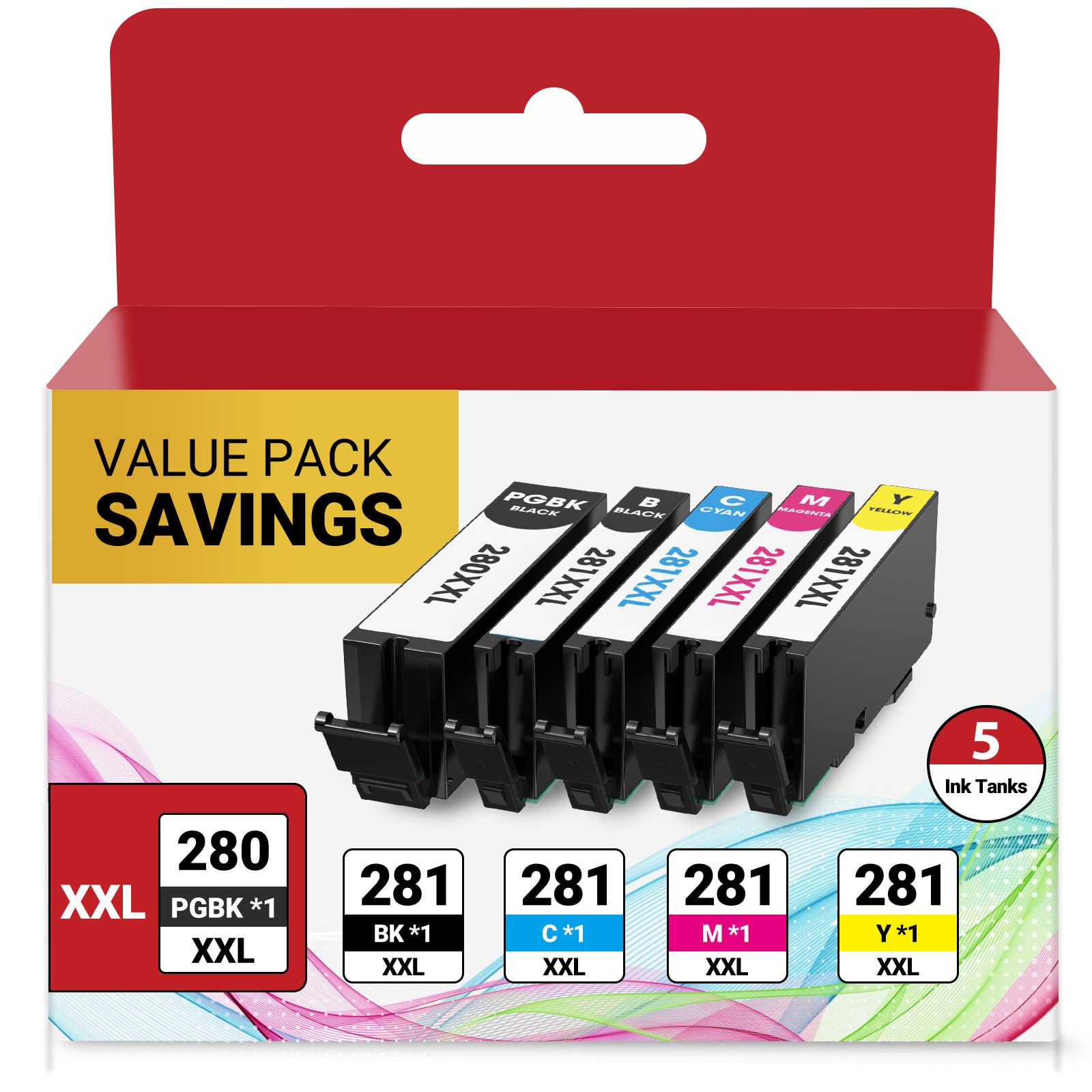 iNKPAD 280 281 Ink Cartridges PGI-280XXL CLI-281XXL Cartridge ...