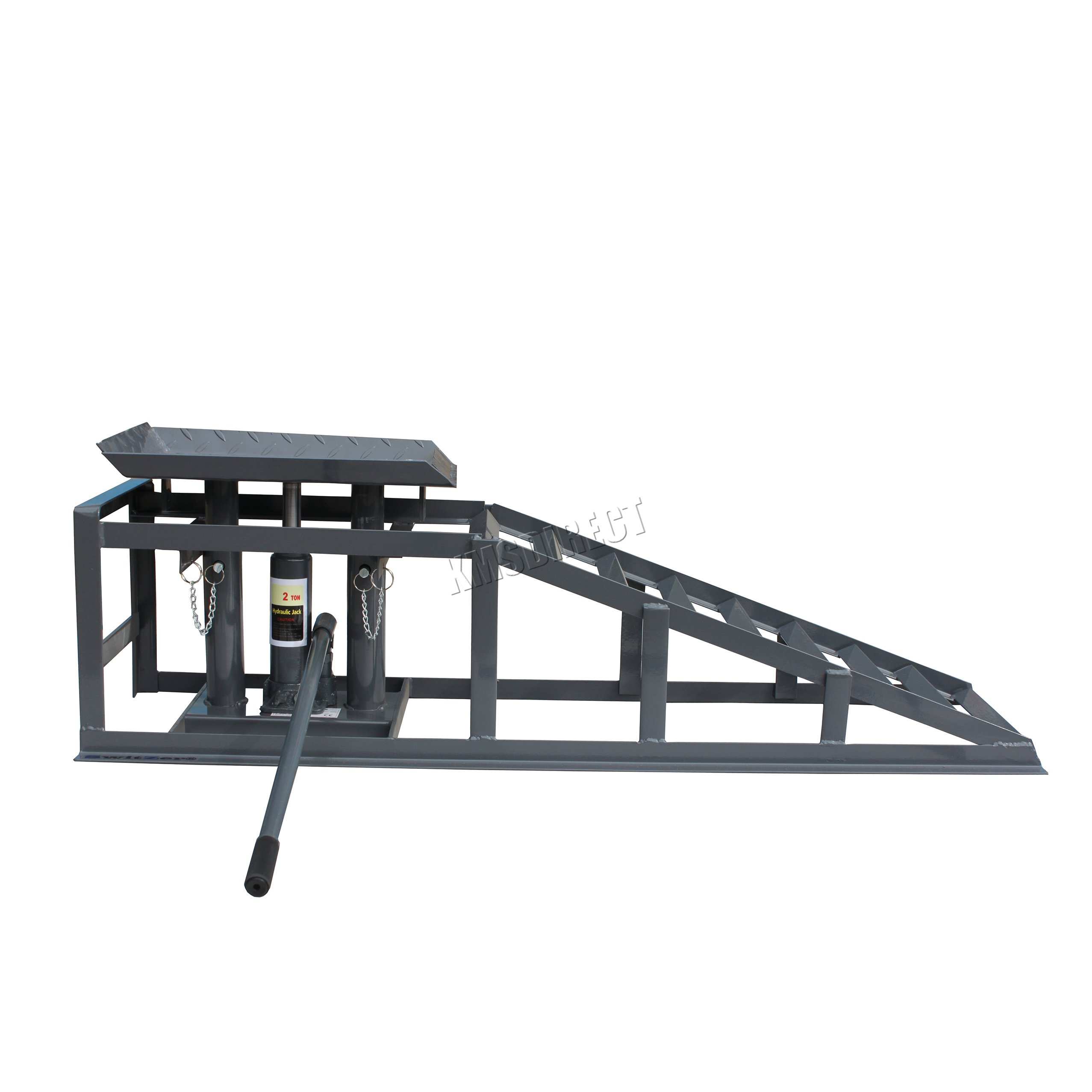 SwitZer Metal Vehicle Car Ramp Lift With 2 Ton Hydraulic Jack 1 Pair ...