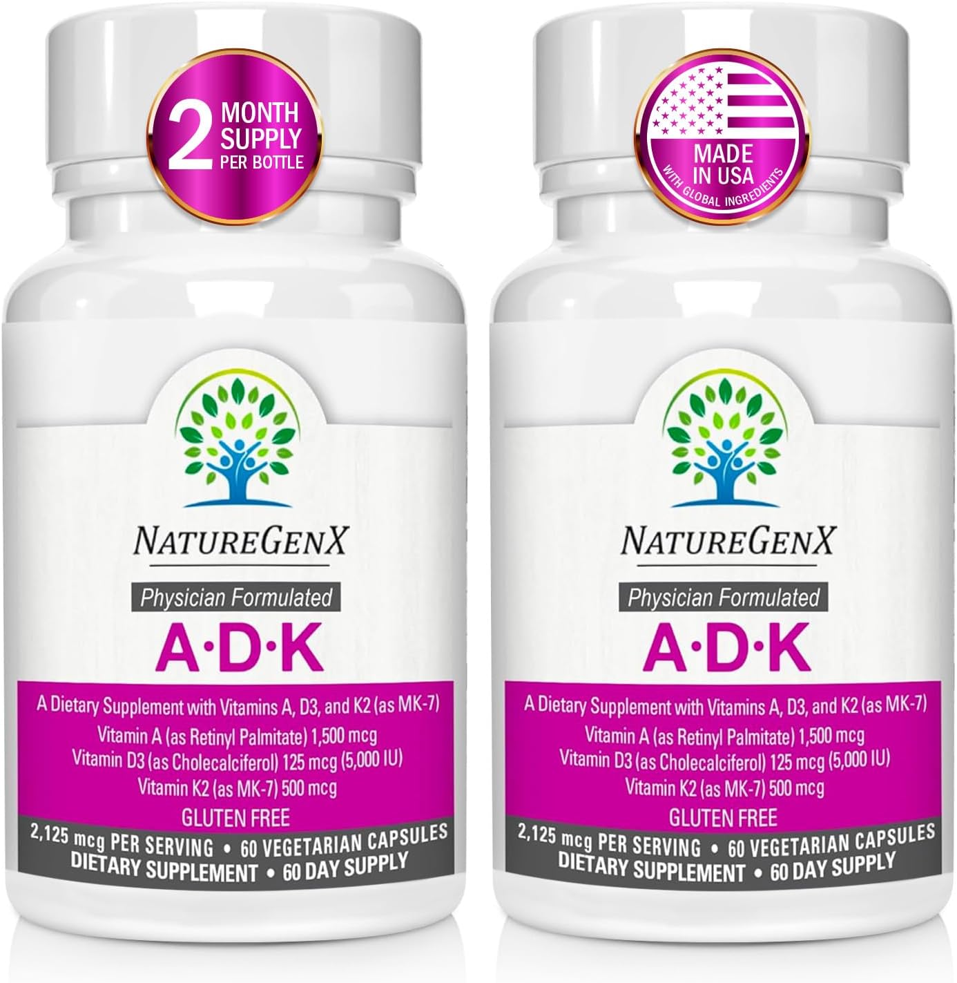 Amazon.com: NatureGenX ADK Vitamin Supplement - Enhanced Bone Health ...