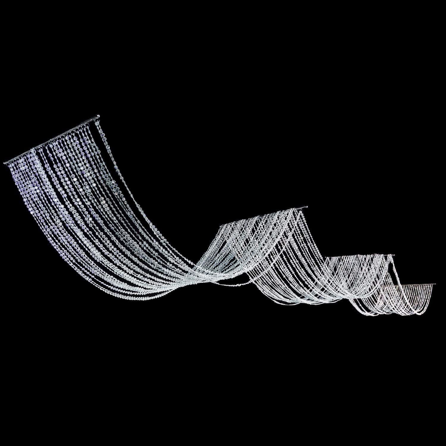 Amazon.com: Glass Crystal Ceiling Draping Panel for Parties, Weddings ...