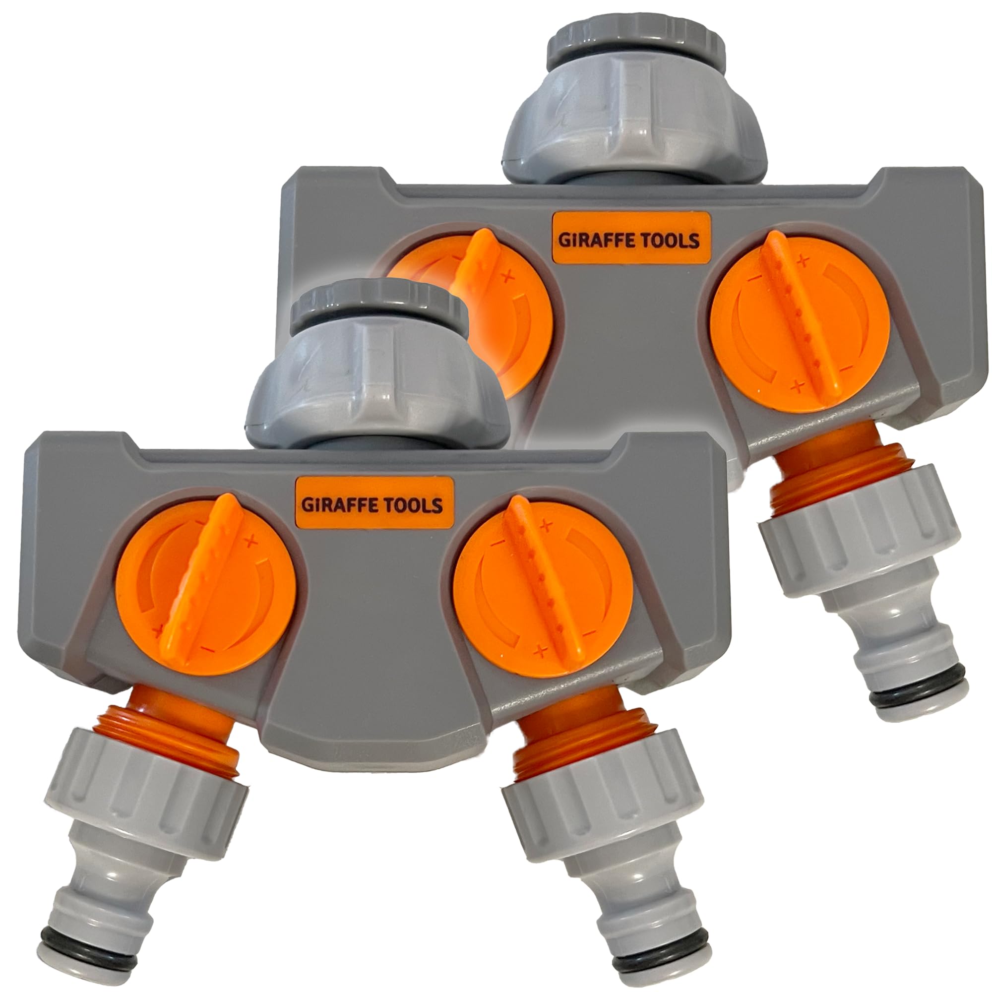 Giraffe Tools 2 Way Garden Hose Splitter, Twin-Tap Connector with ...