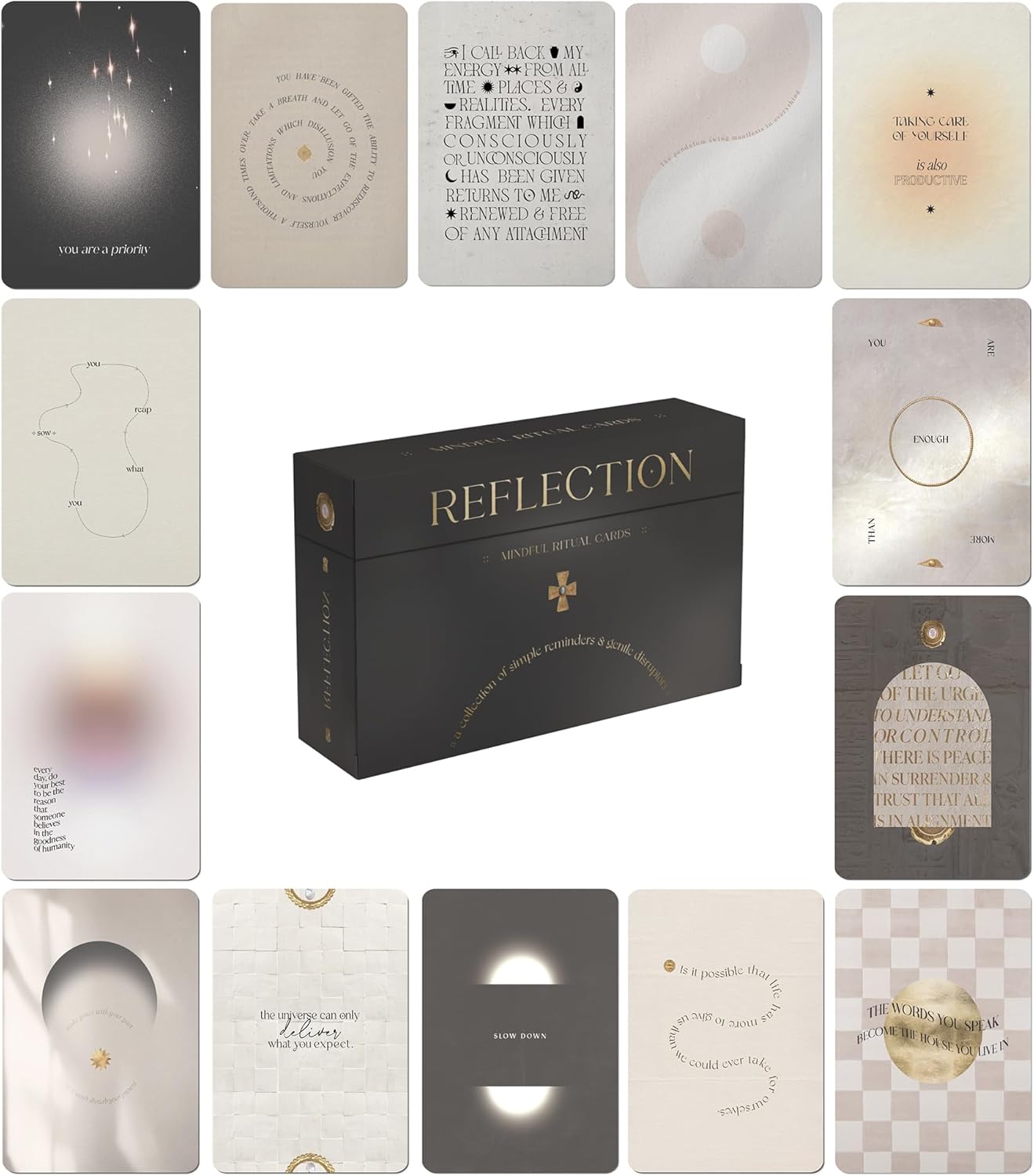 Amazon.com: Reflection Mindful Ritual Cards | Mindset & Affirmation ...