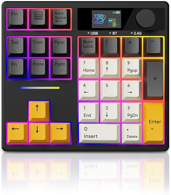 Amazon | ZMX X BOYI TD31Pro メカニカルナンバーパッド 30キー ホットスワップ ワイヤレス BT5.0/2 ...