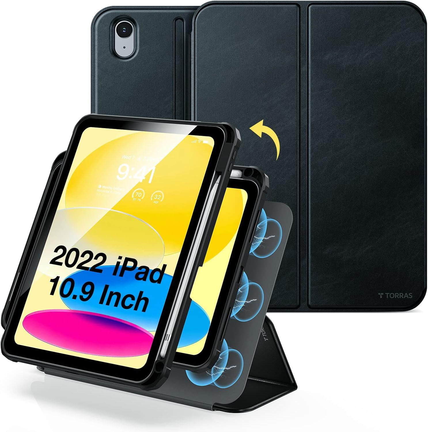 Amazon.com: TORRAS Case for ipad 10, Black : Electronics