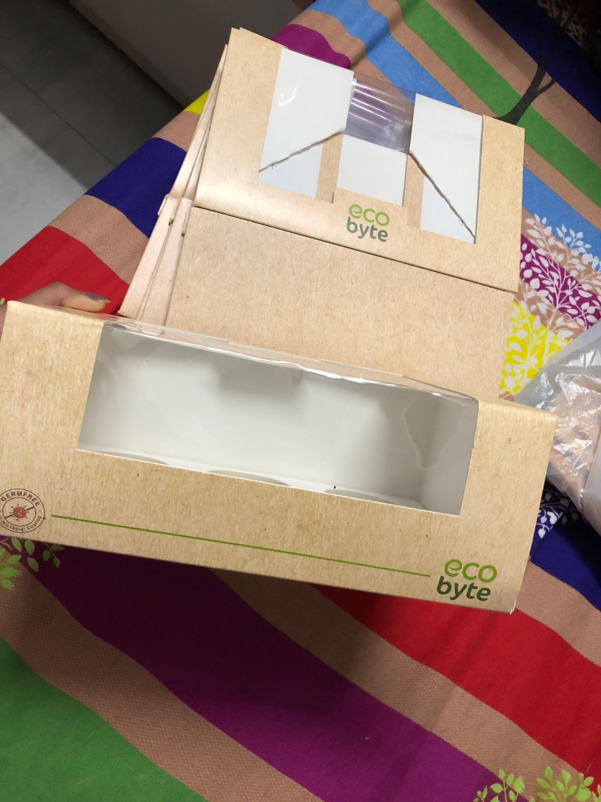Ecobyte ITC Cupcake Box w/Window [10 x 6 x 4 in.] w/Cupcake Holder ...