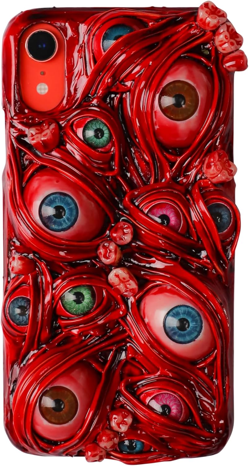 Amazon.com: TRADAY Gothic Horror Phone Case - Creepy 3D Eyes Blood ...