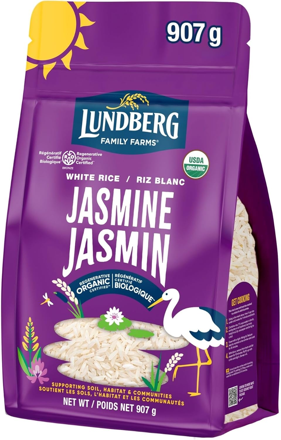 Lundberg Organic Jasmine Rice - Regenerative Organic Certified Long ...