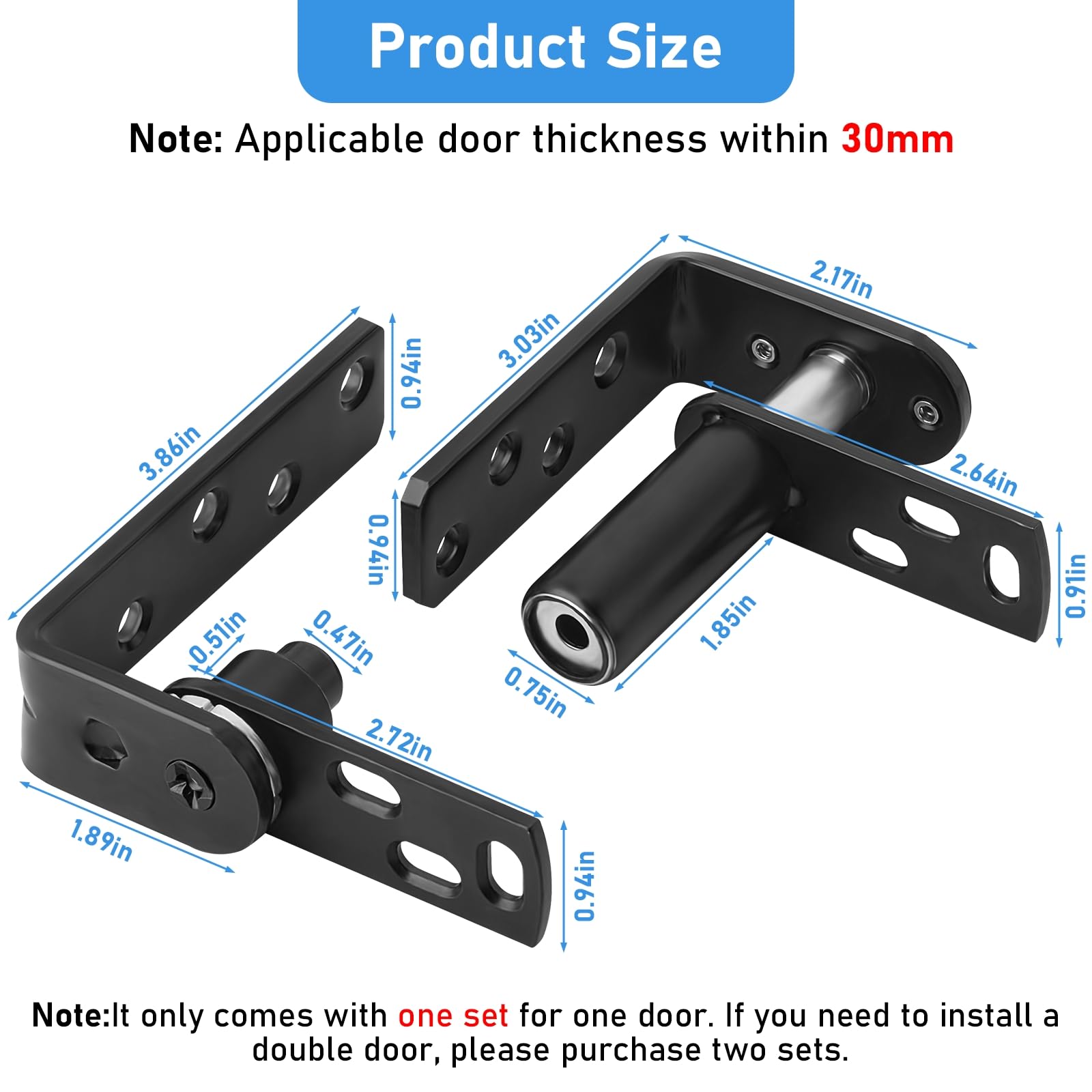 Snapklik.com : Aglehome Saloon Door Hinges, 304 Stainless Steel ...