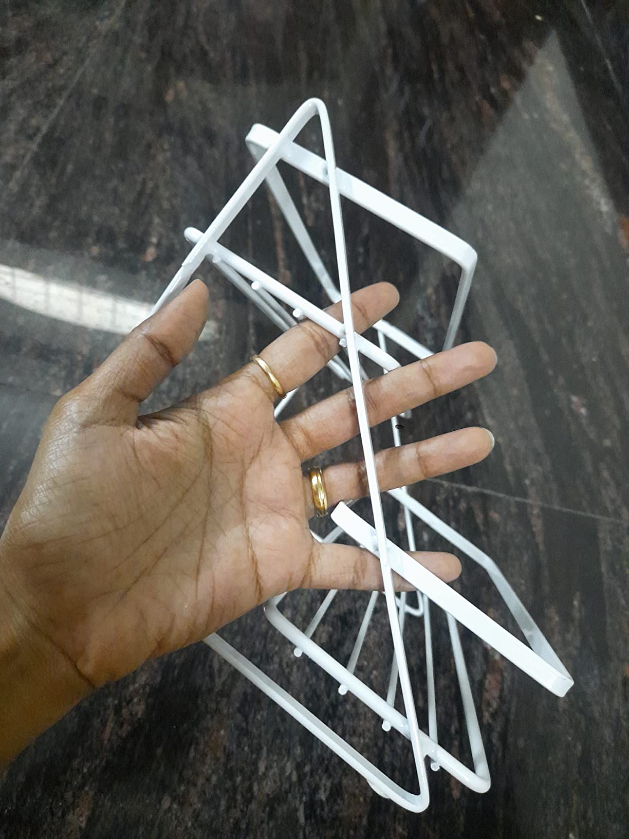 NAOE Metal 2 Step Countertop Step Shelf Kitchen Rack For Spice Storage ...