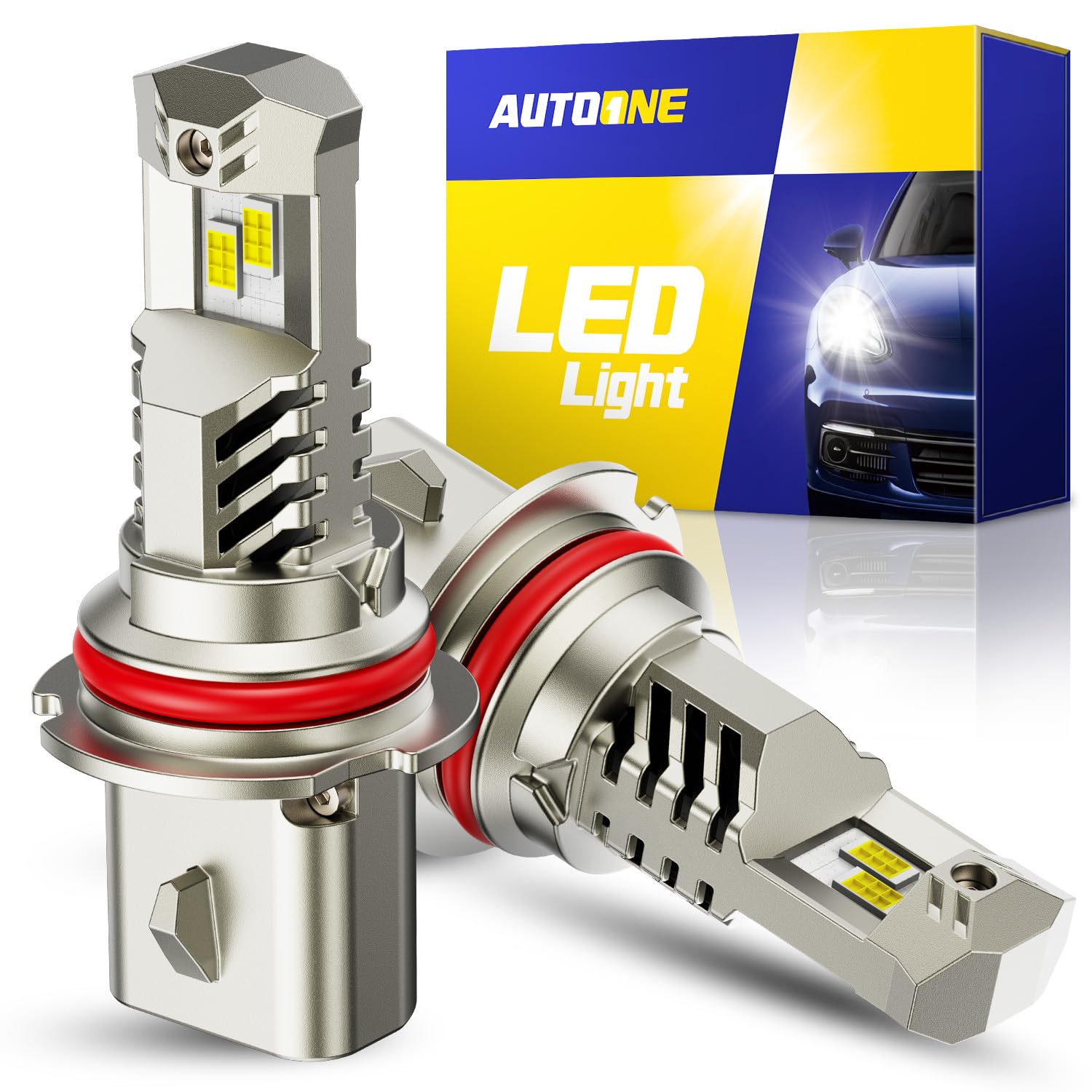 Snapklik.com : 9007/HB5 Light Bulbs 900% Brightness, 6000K Pure White ...