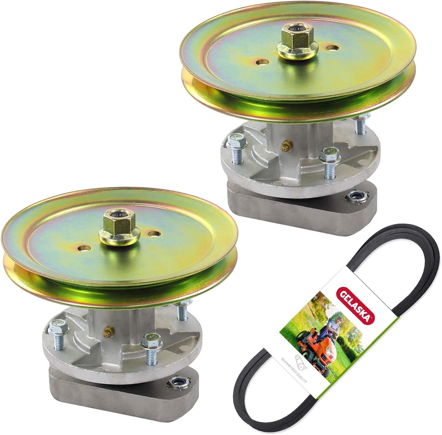 Amazon.com : GELASKA 2 Pack GY20785 Spindle with GX20367 Pulley GX20072 ...