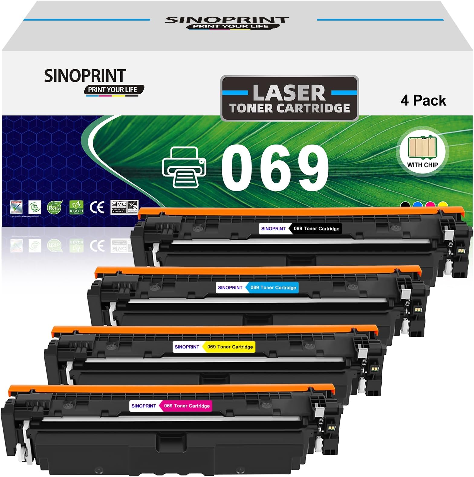 Amazon.com: SINOPRINT 069 069H Toner Cartridge Replacement Compatible ...