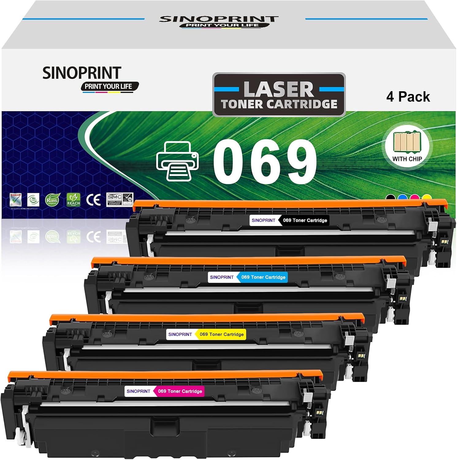 Amazon.com: SINOPRINT 069 069H Toner Cartridge Replacement Compatible ...