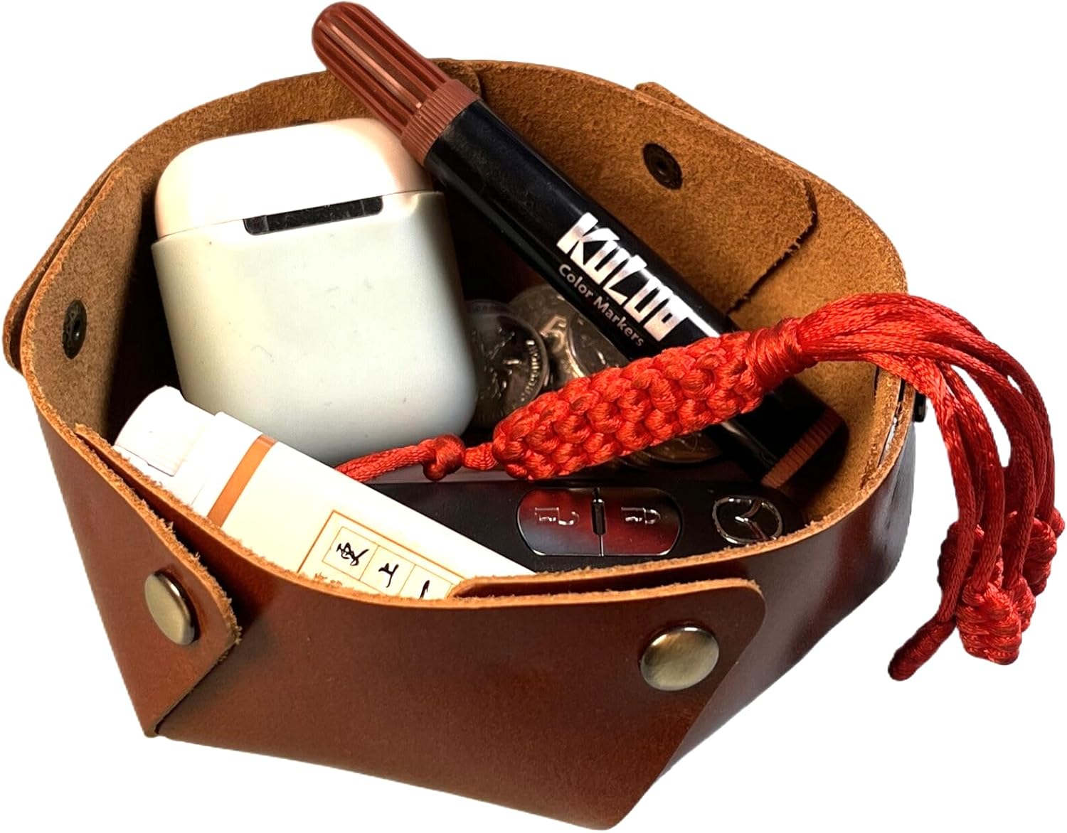 Amazon.com: Niaiu Genuine Leather Jewelry Valet Tray for Women and Man ...