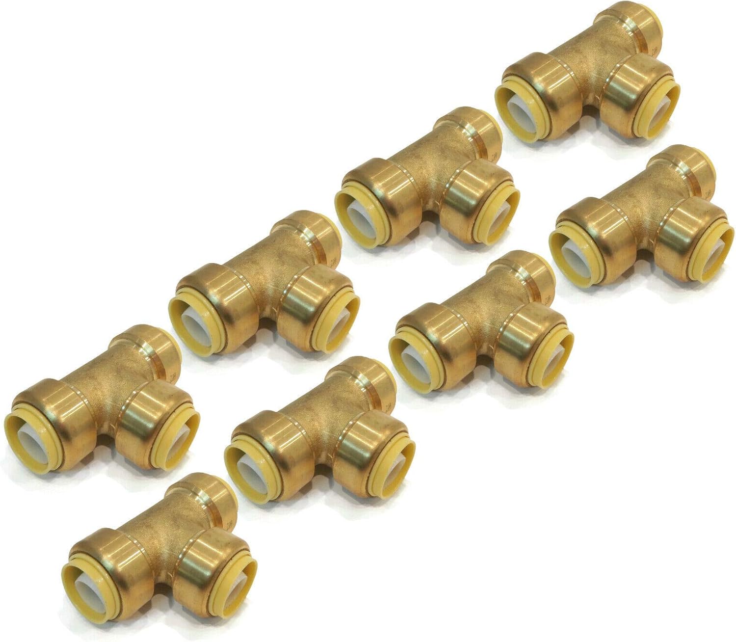 (8) 3/4" Push to Connect Brass TEES Push-Fit Connector : Amazon.ca ...