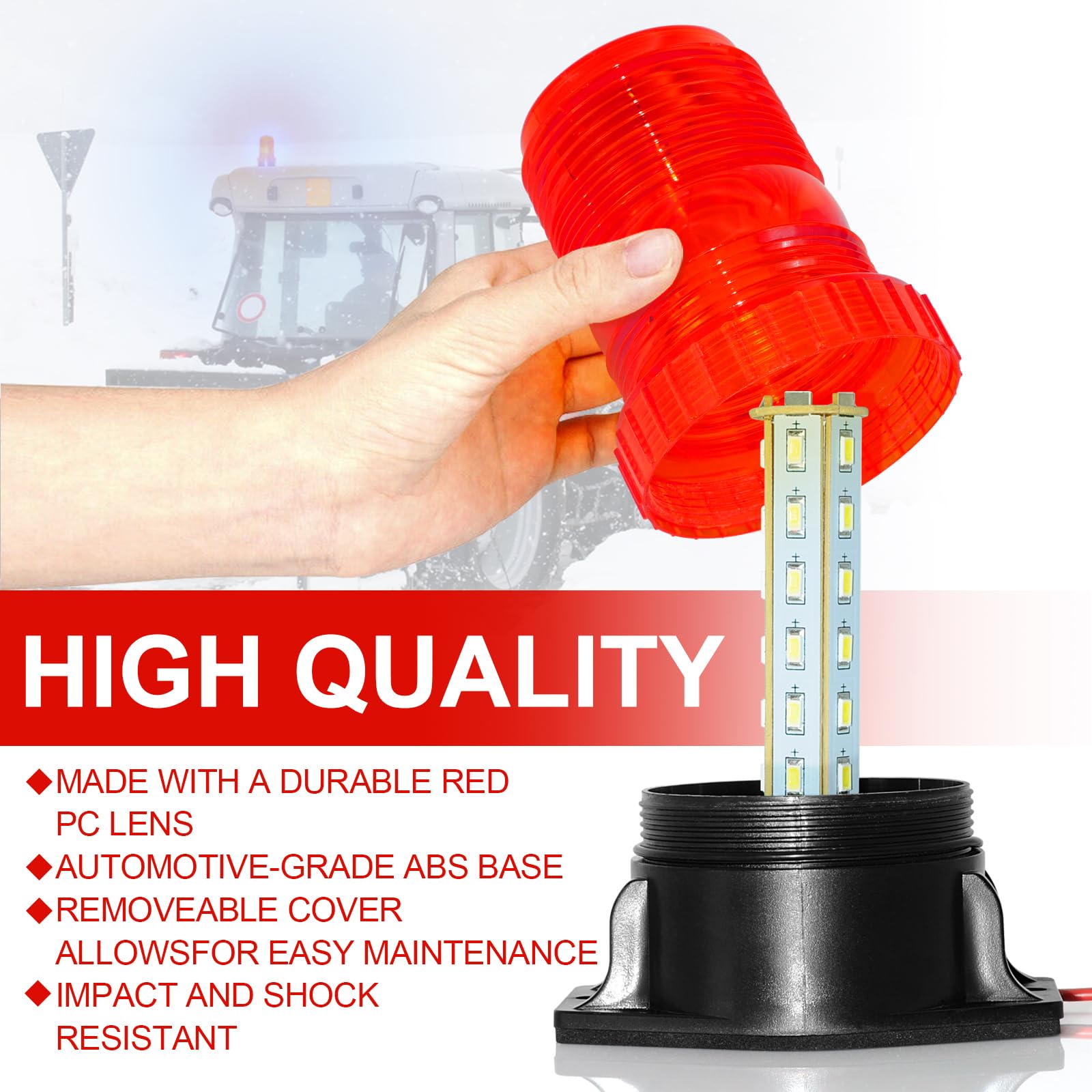 Snapklik.com : eTzone 30 LED Forklift Lights Red Emergency Beacon ...