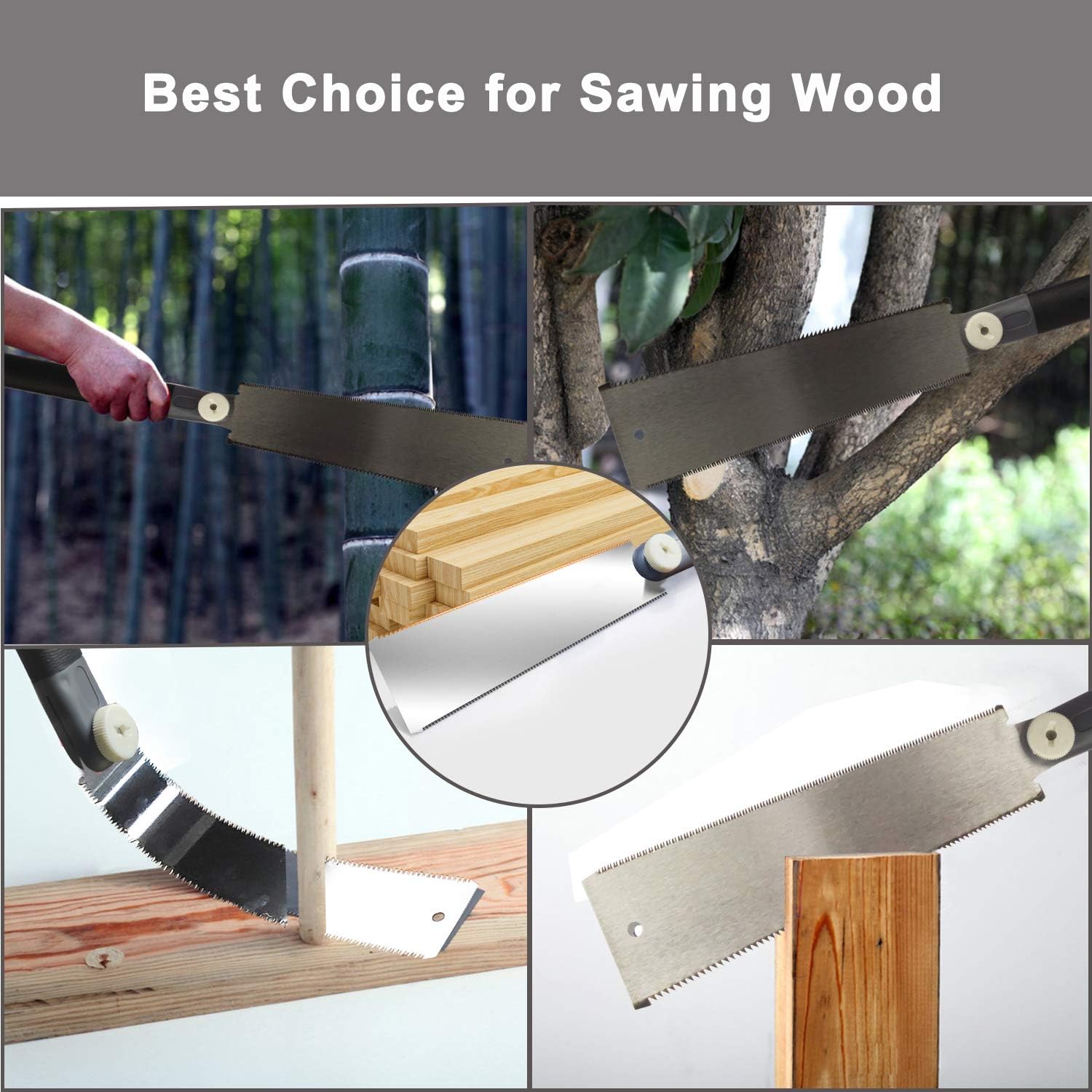 DUEBEL Japanese Ryoba Saw, Flush Cut Saw Flexible Blade Handsaw Double ...