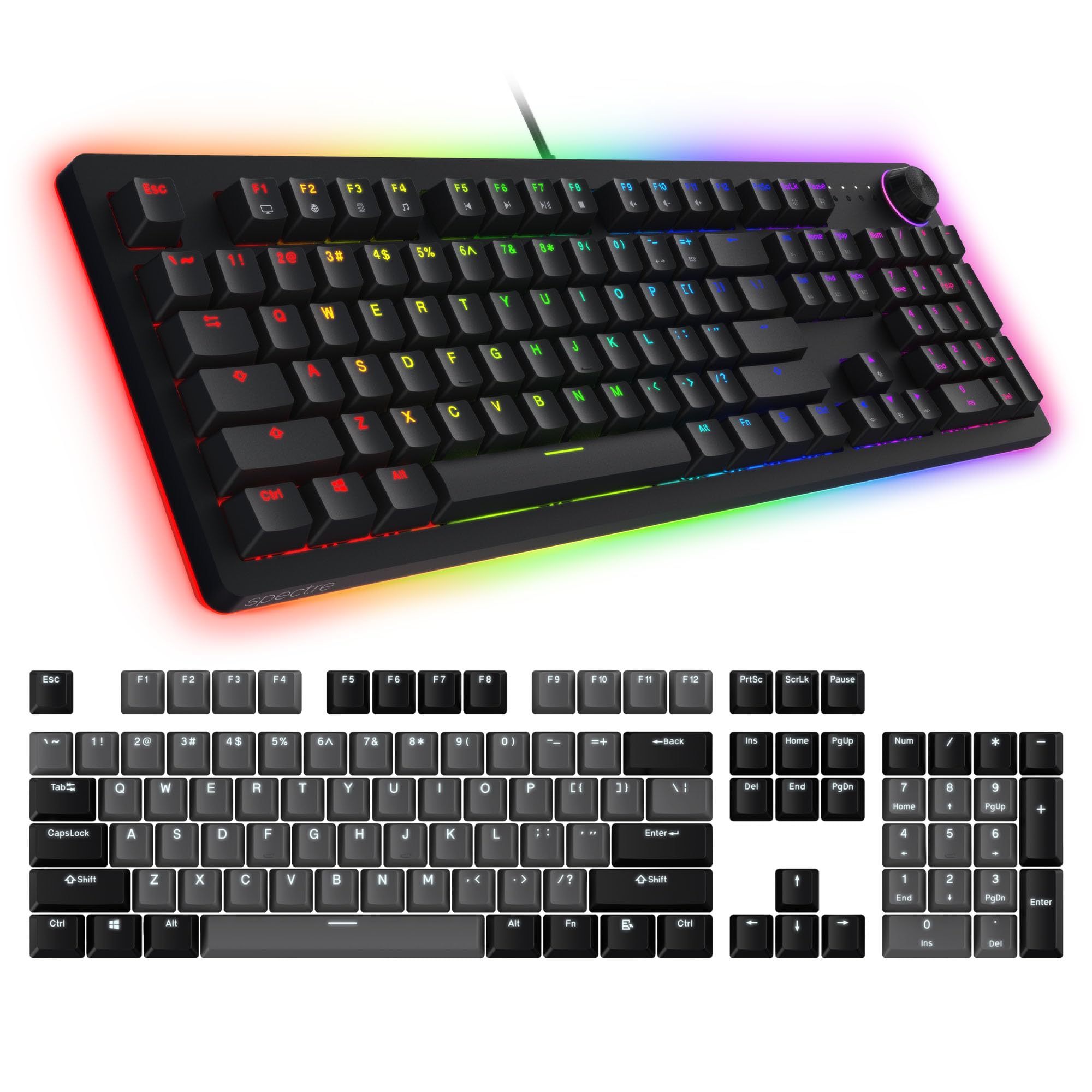 Tecware Spectre Pro W Double Shot Pbt Black Grey | Desertcart Guam