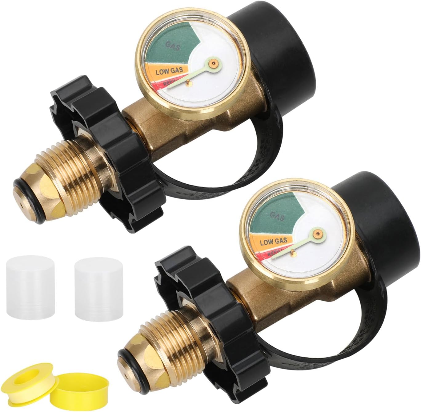 Amazon.com : Universal Fit POL Propane Tank Adapter with Gauge Converts ...