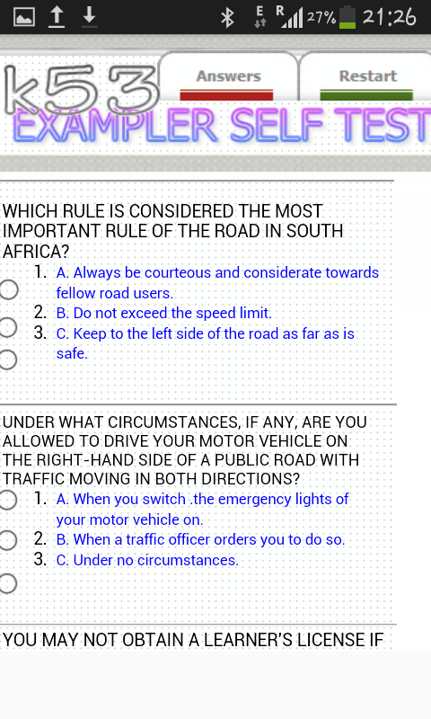 K53 Driving Test - App on Amazon Appstore