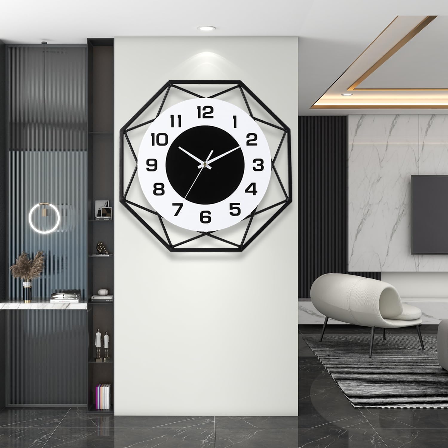 Nclon European Wall clock,Mute silent quiet Creative Living room ...