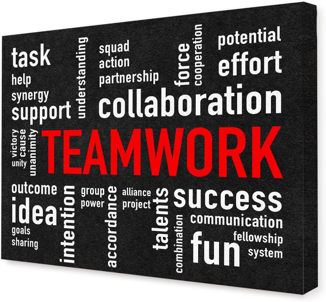 Amazon.com: Teamwork Wall Decor,Inspirational Office Wall Decor ...