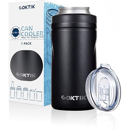 Amazon.com: HAUSHOF 12 oz Can Cooler, 4 in 1 Insulated Stainless Steel ...