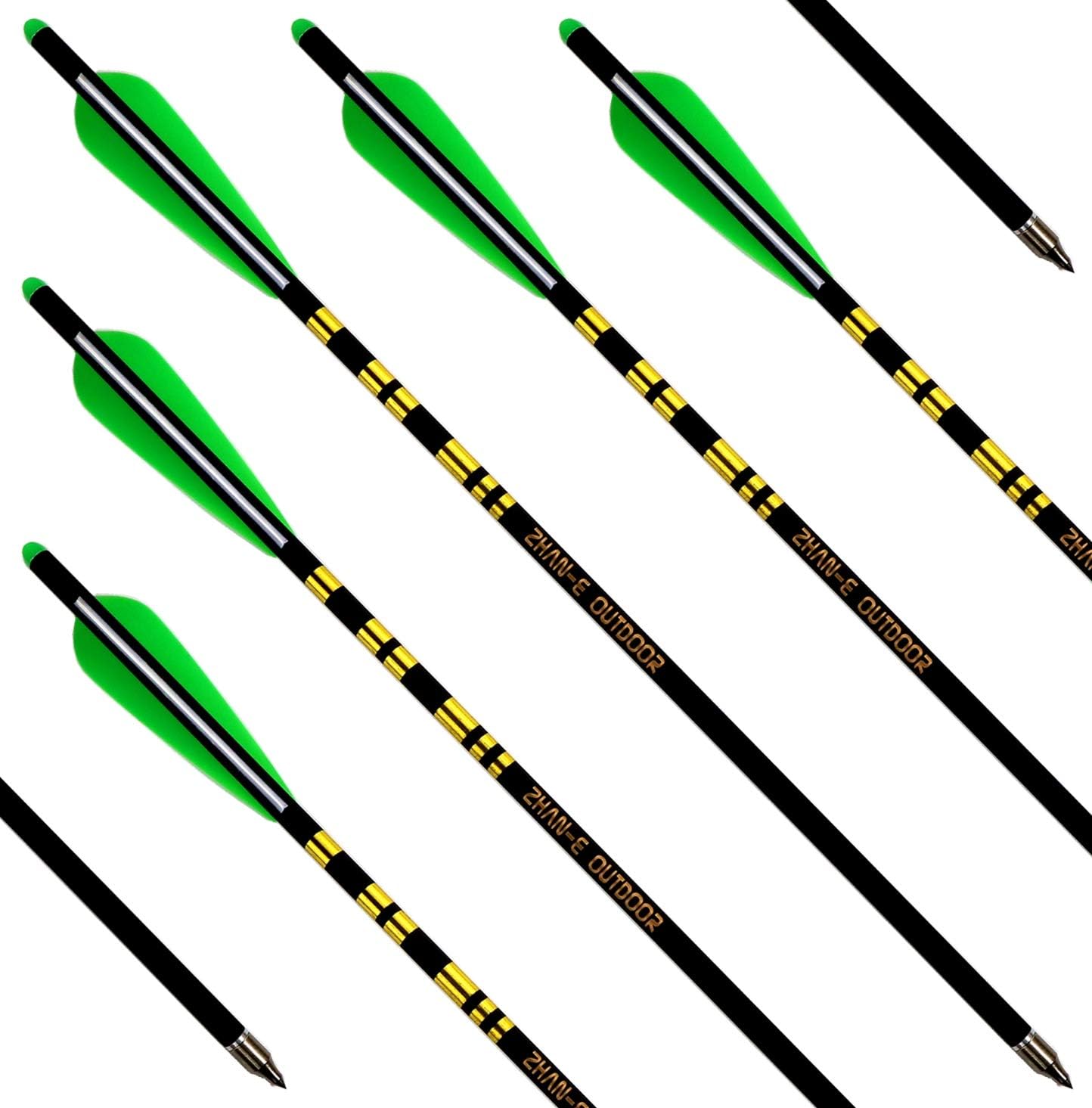 Amazon.com : ZHANYI Crossbow Bolts 18 inch Carbon Hunting Arrows with ...