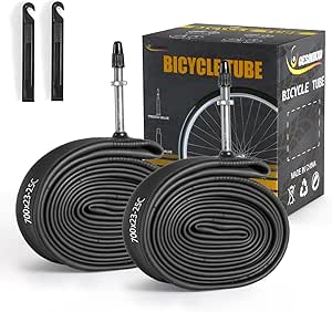 Amazon.com : 2 Pack 700 x 23-25C Road Bike Tubes, Bicycle Tube Compatible with 700 x 23C/24C/25C ...