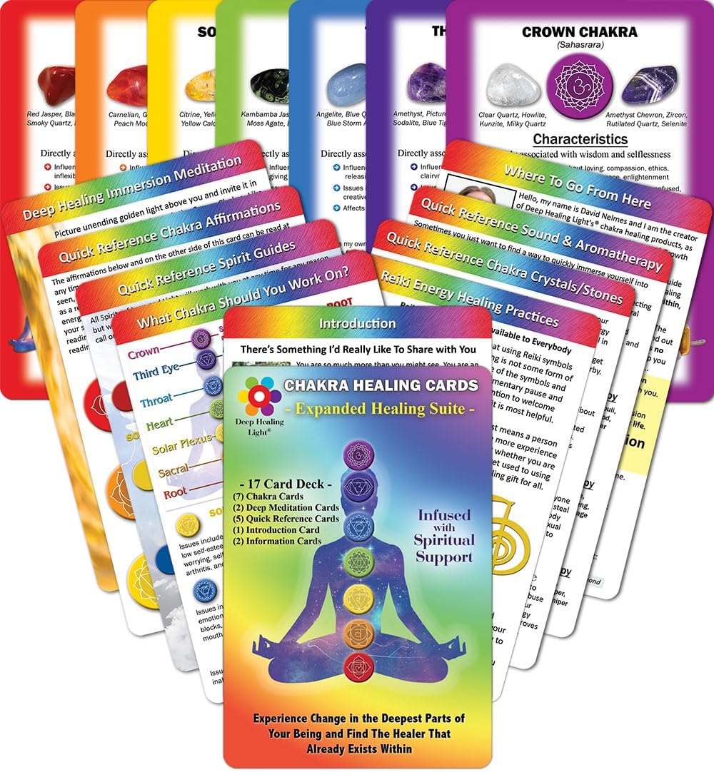 Deck of 17 Chakra Healing Cards: Restore and Balance Blocked Chakras ...