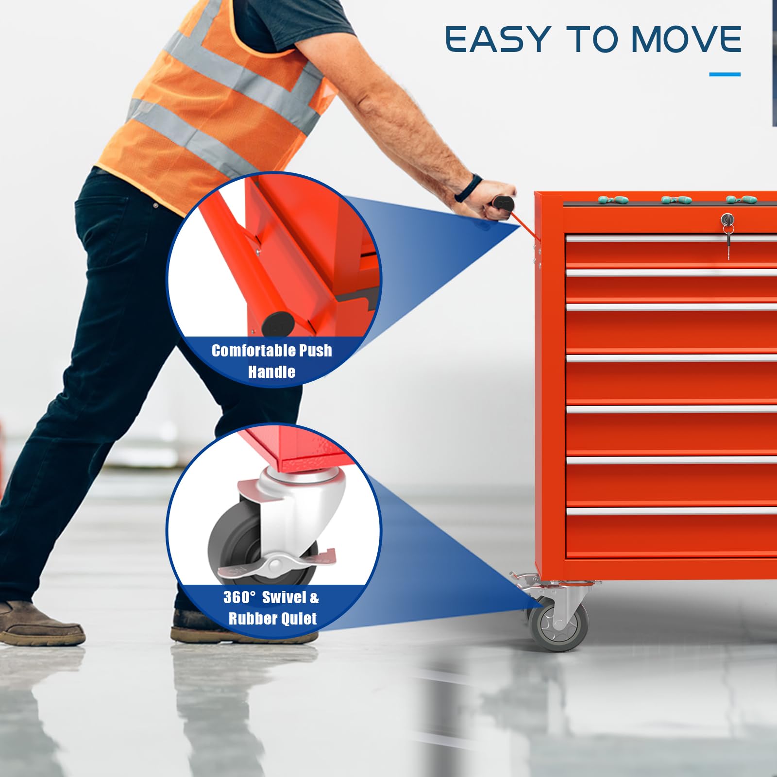 Snapklik.com : CMFYDAILY 7-Drawers Heavy-Duty Tool Chest, Large ...